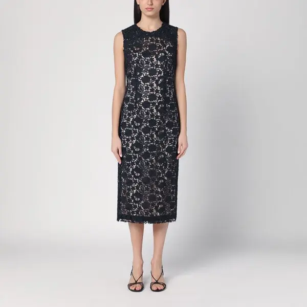P.a.r.o.s.h Lace Midi Dress - Blue