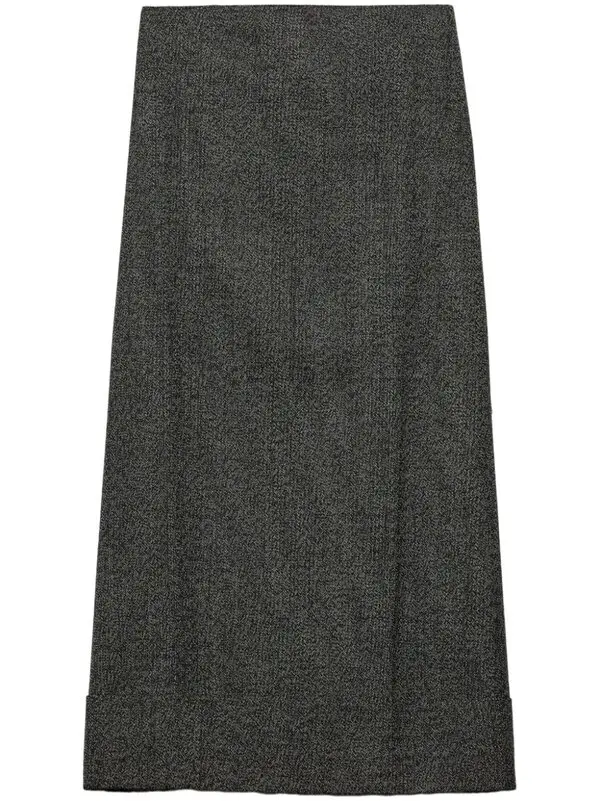 Prada Wool Long Skirt - Black
