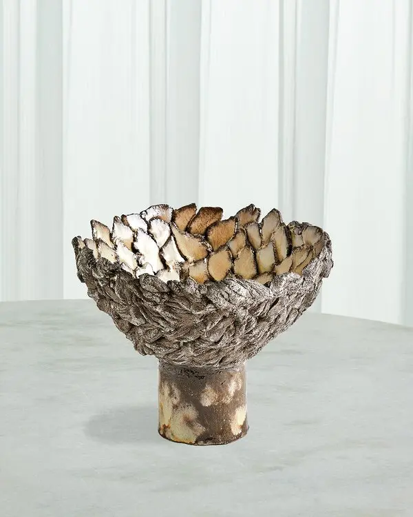 GLOBAL VIEWS Petaled Pedestal Compote