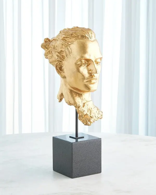 GLOBAL VIEWS Gilded Portrait Sculpture
