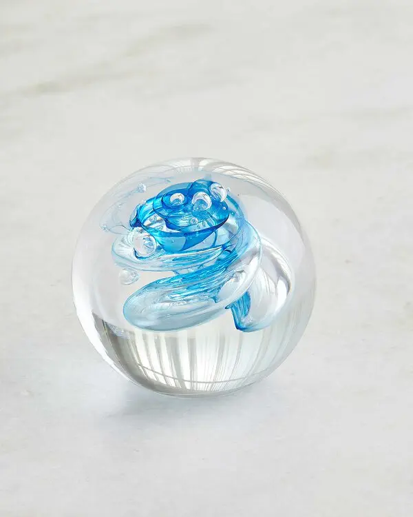 GLOBAL VIEWS Swirl Paperweight - Blue