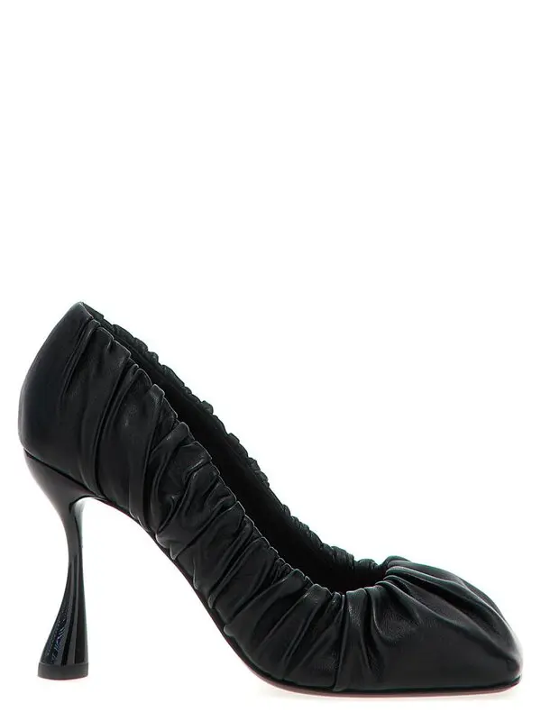 Balmain Leather High Heel Pumps - Black
