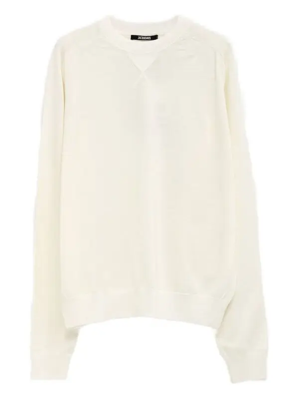 Jacquemus Logo Embroidered Sweater - Beige