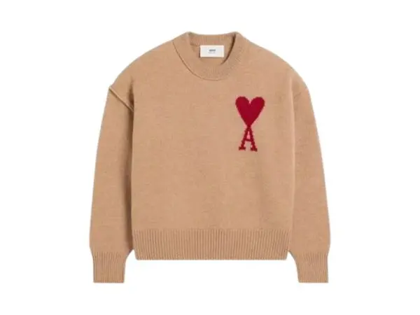 Ami De Coeur Jumper - Beige/red