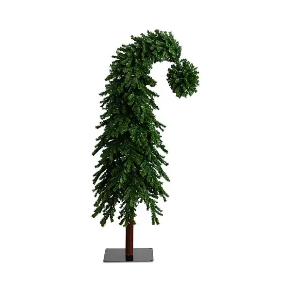 NEARLY NATURAL 7' Holiday Santa's Hat Christmas Tree With 500 Led Lights And 1275 Bendable Branches