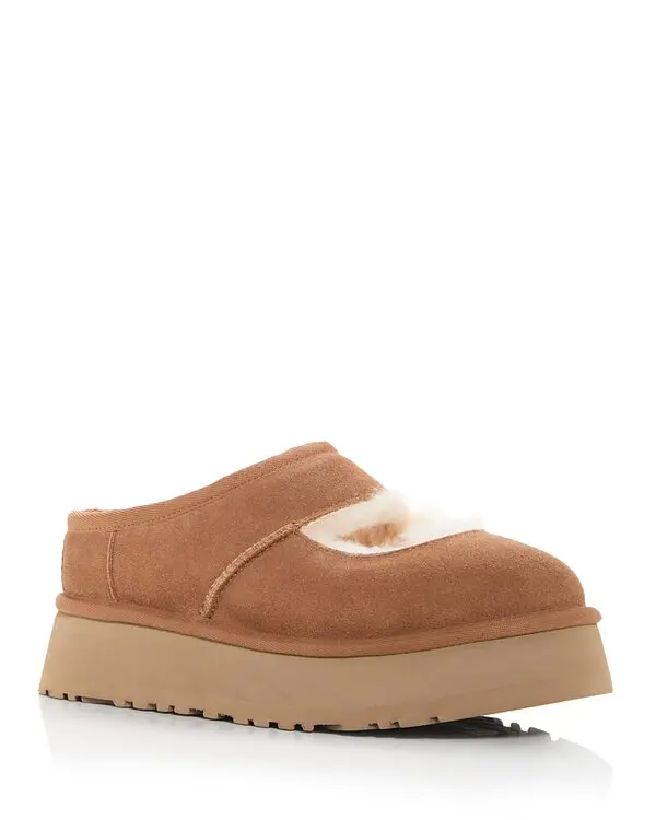 UGG Bea Mary Jane Shearling Slippers - Chestnut