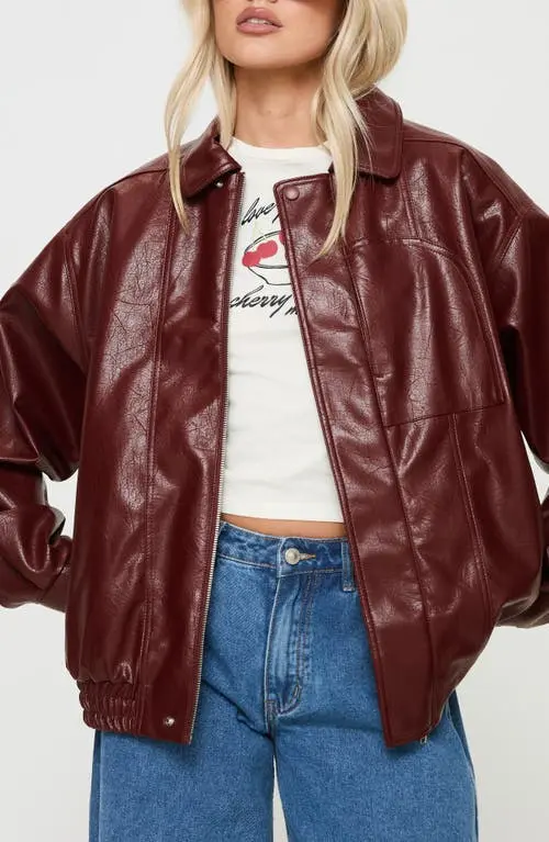 Princess Polly Devija Faux Leather Jacket