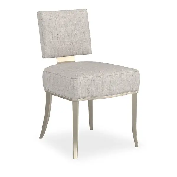 CARACOLE Reserved Seating Side Chair Light Gray