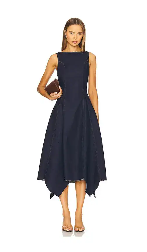Eb Denim Cara Boat Neck Long Dress In Havana Night - 30% Off | Editorialist