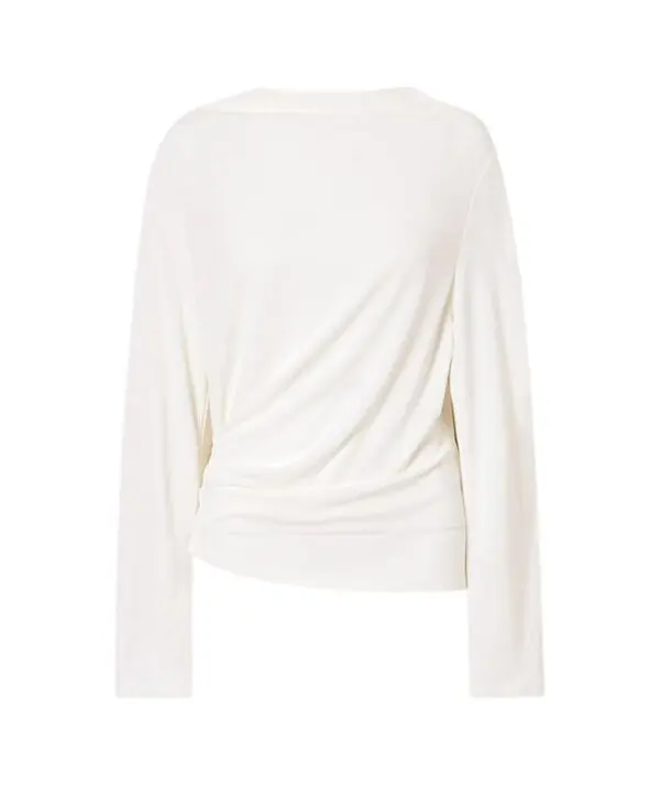 Jacquemus Croisière Open-back Draped Jersey Top - White
