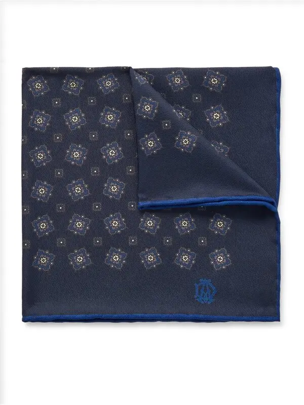 Dunhill Printed Silk-twill Scarf