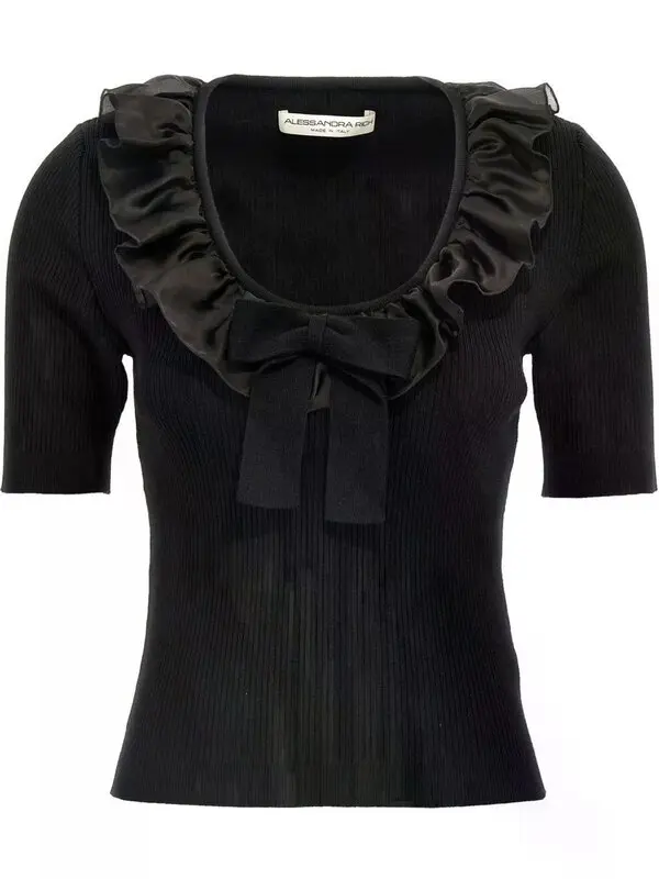 Alessandra Rich Ruffled T-shirt