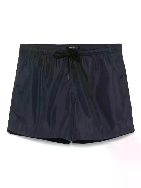Tagliatore Logo-patch Swim Shorts - Blue