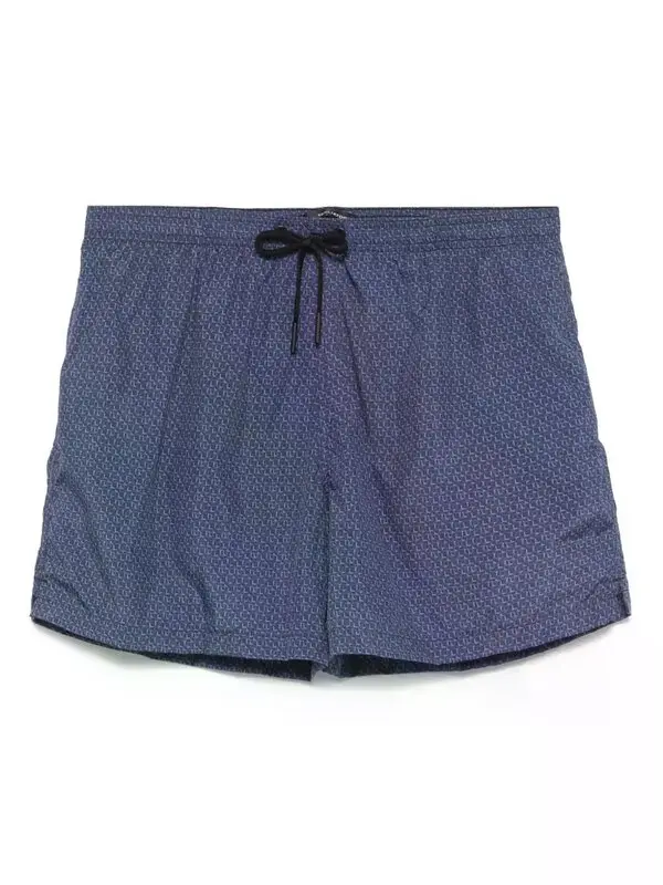 Tagliatore Printed Swim Shorts - Blue