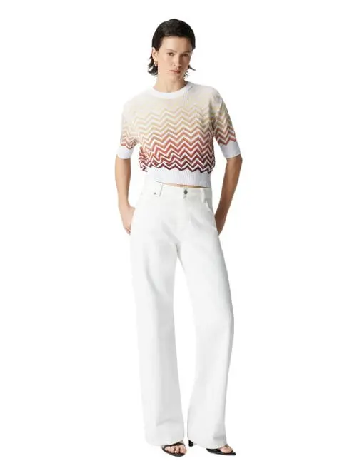 Missoni Dégradé Chevron Crewneck Sweater - White Multi