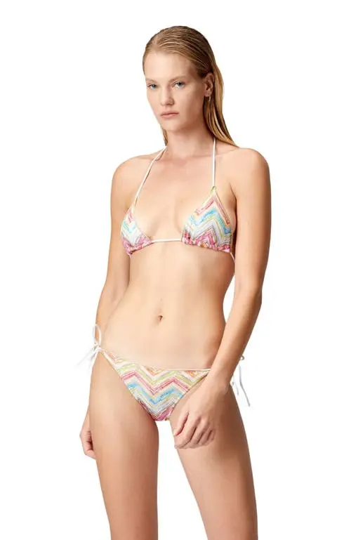 Missoni Triangle Bikini In Printed Tulle