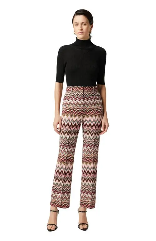Missoni Zig Zag Patterned Cropped Trousers - Multicoloured