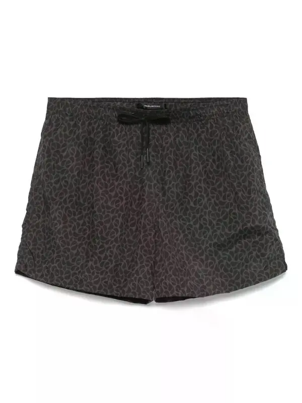 Tagliatore Printed Swim Shorts - Black