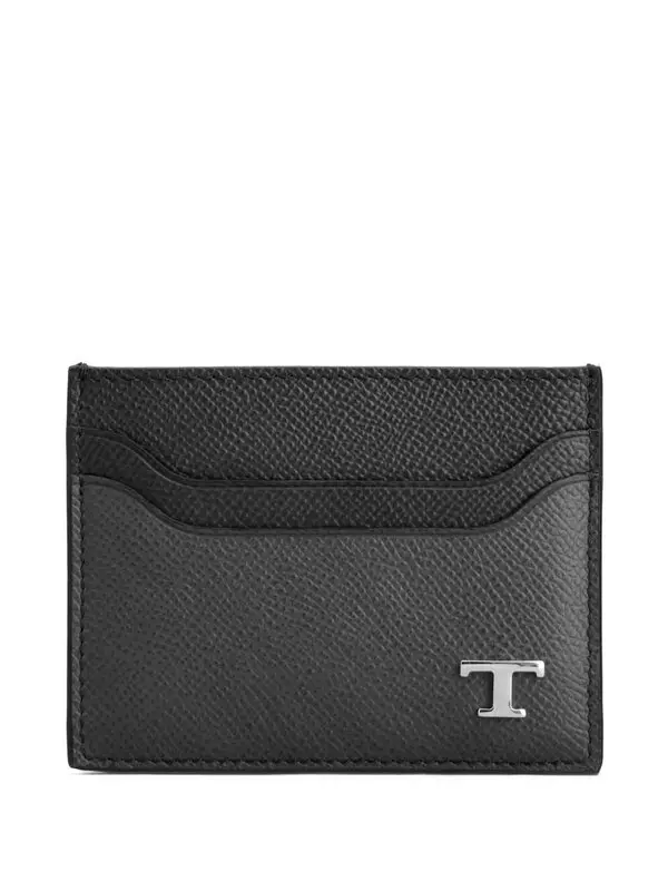 TOD'S Leather Card Holder - Grey