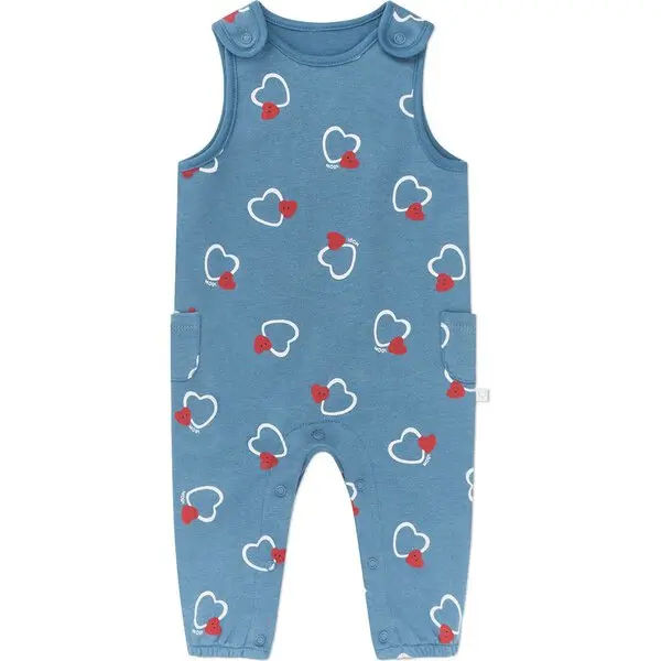 MORI Printed Pocket Romper - Dark Blue