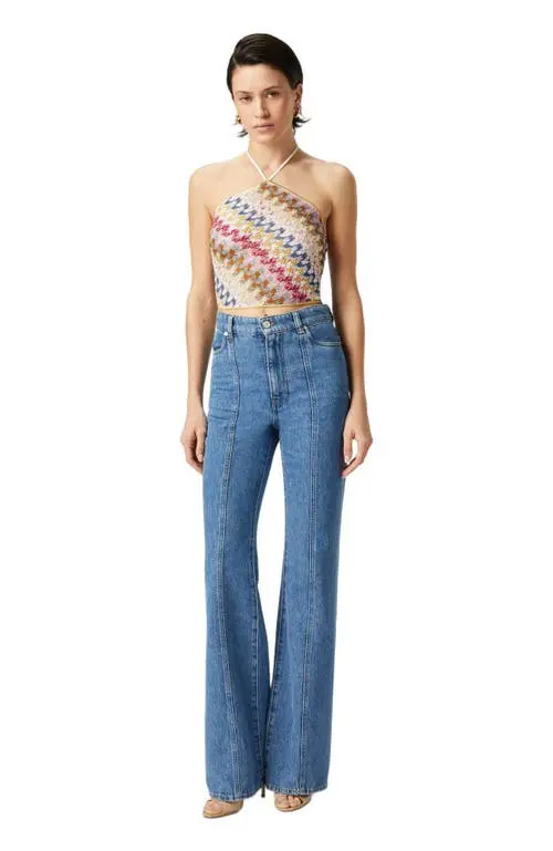 Missoni Lamé Viscose Lace Halter Top