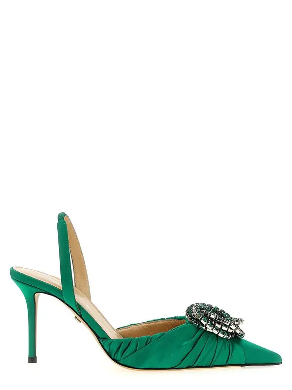 Mach & Mach Galaxy Slingbacks - Green