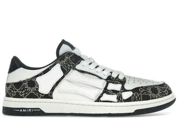 Amiri Skel Top Low Quad Monogram Sneakers - White/black