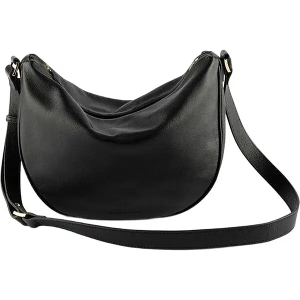 Gigi Pip Drew Genuine Leather Slouchy Bag - Black
