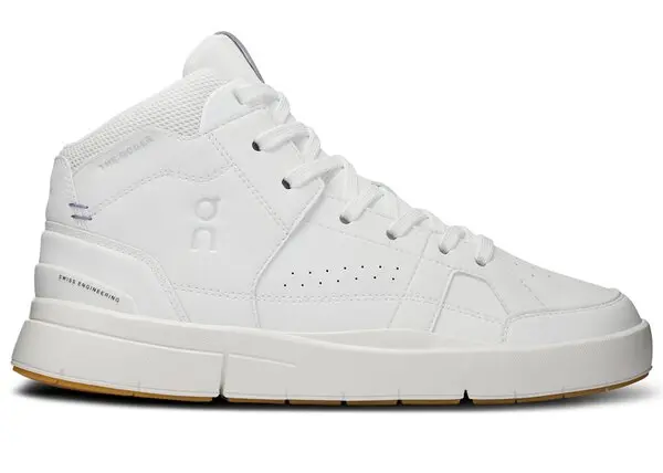 On The Roger Clubhouse Mid Sneakers - White/feather