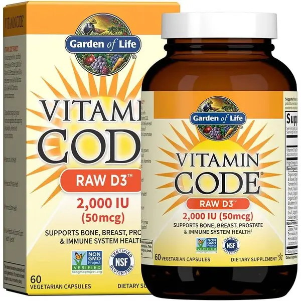 GARDEN OF LIFE Vitamin Code Raw D3 2000iu