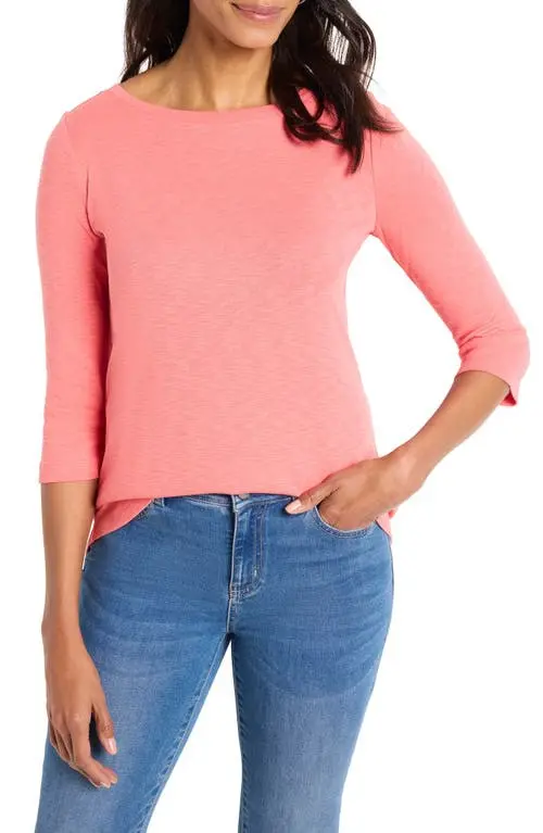 NIC+ZOE Boat Neck T-shirt - Guava