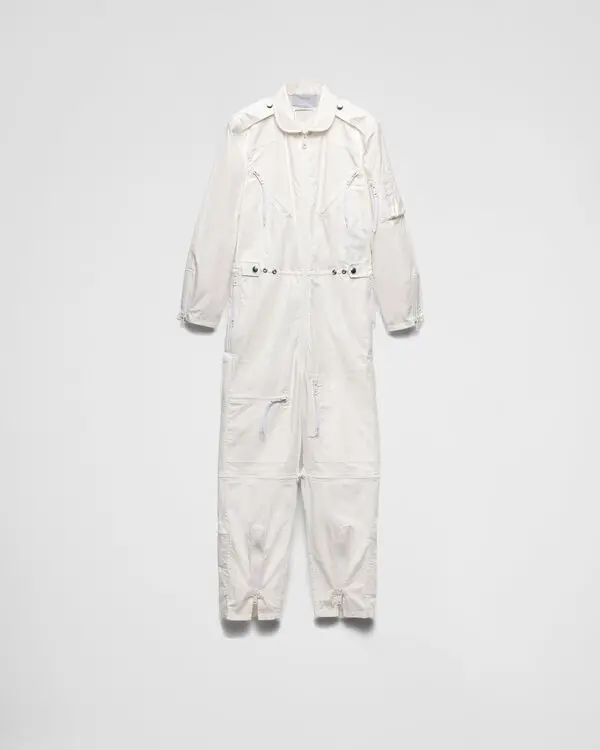 スーツ（メンズ） PRADA WHITE COTTON JUMPSUIT Prada Cotton Jumpsuit - White | Editorialist