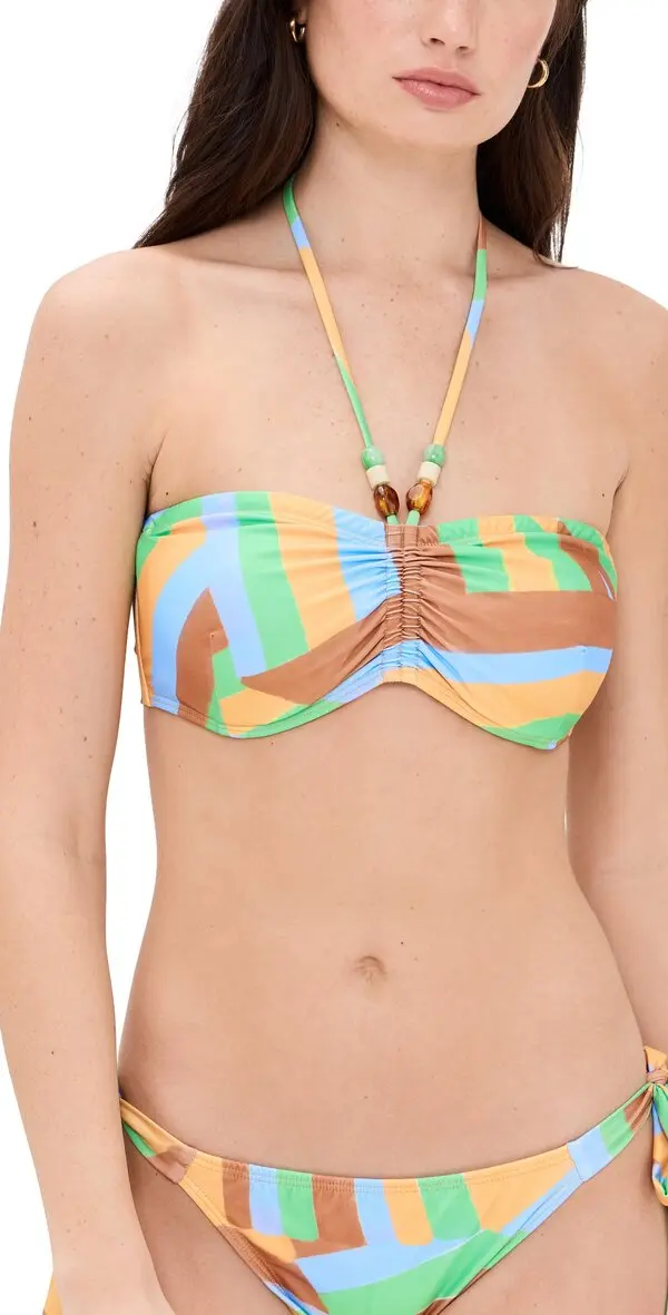 Shoshanna Lagos Geometric Bandeau Bikini Top