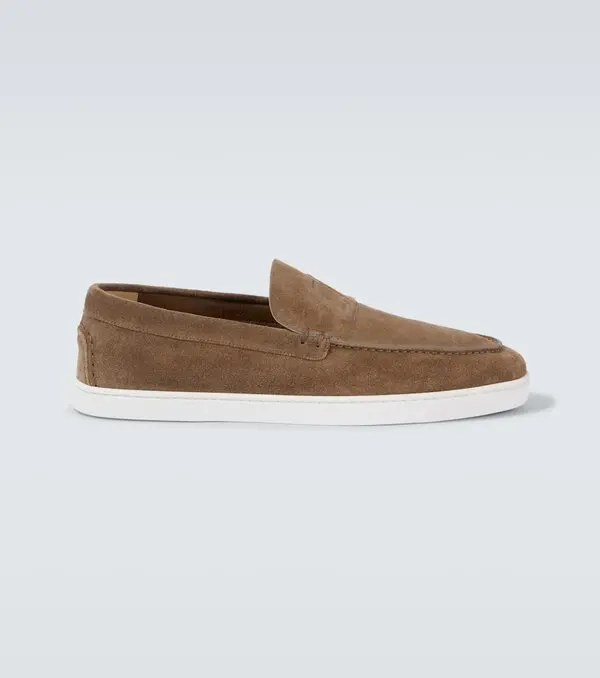 CHRISTIAN LOUBOUTIN Varsiboat Leather Loafers - Brown