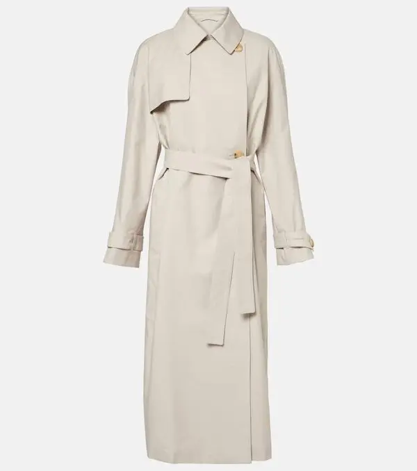 Max Mara Cotton-blend Twill Trench Coat - Beige