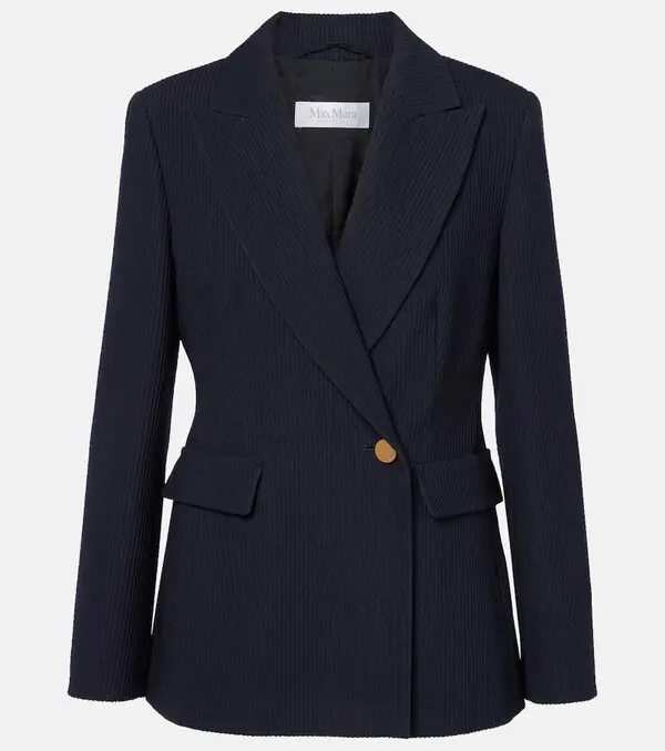 Max Mara Pagano Wool-blend Blazer - Blue