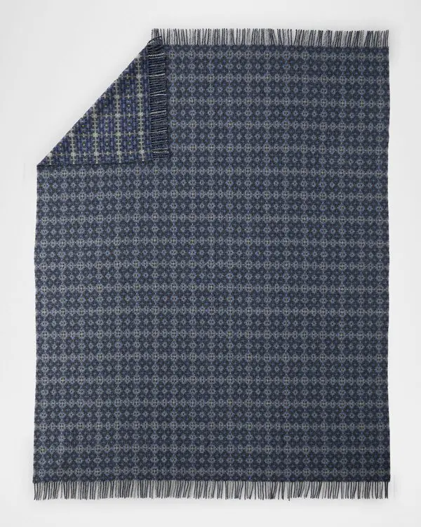 DESIGNERS GUILD Pembroke Merino Wool Throw, 51" X 73 - Cobalt