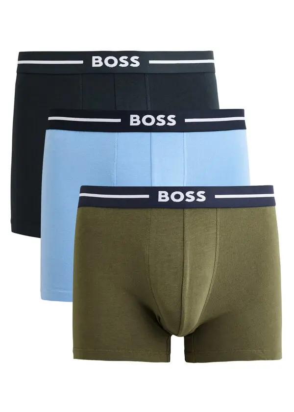 Hugo Boss Bold Stretch-cotton Boxer Briefs - Blue
