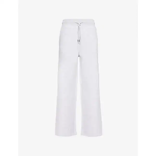 Tala Wide-Leg Cotton-Jersey Jogging Bottoms In Grey Marl 70% Off
