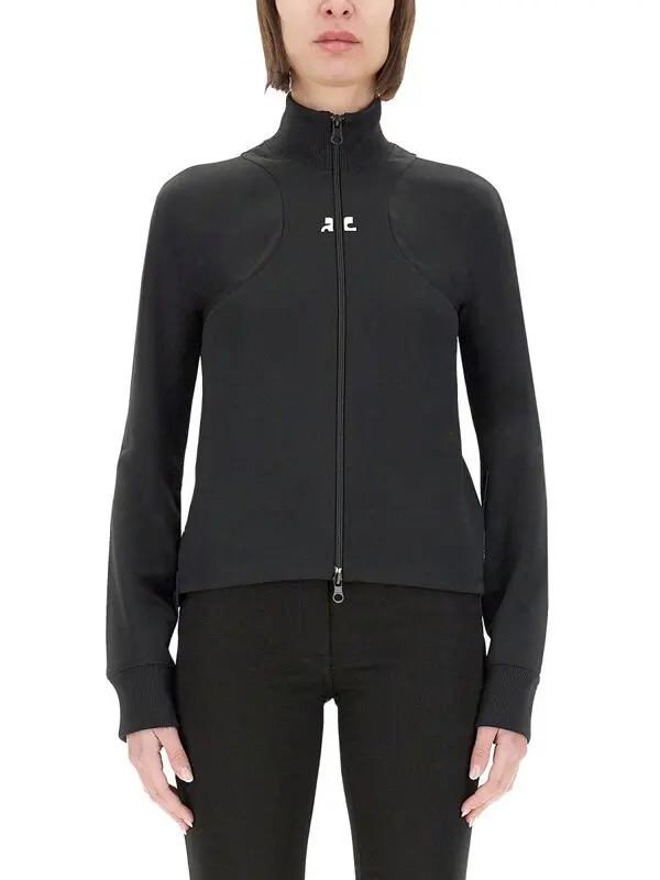 COURREGES Interlock Scuba Jacket - Black