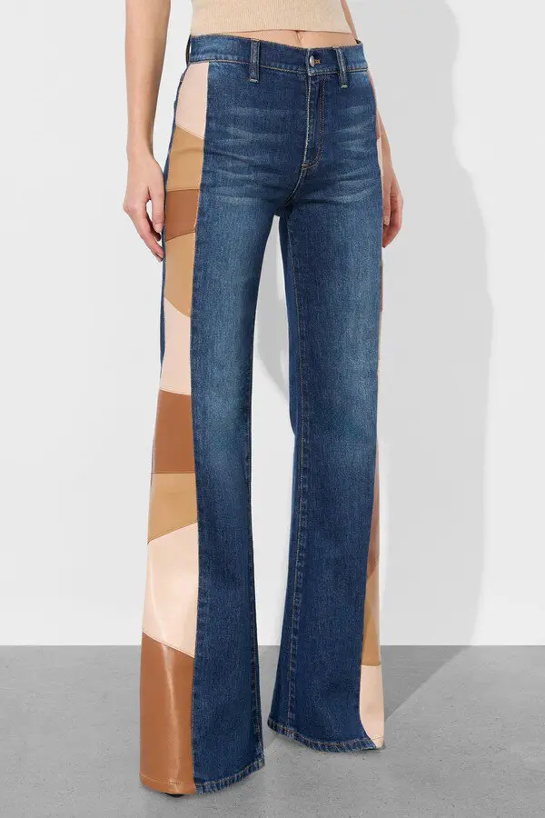 Alice + Olivia Sb Vegan Patchwork Jean