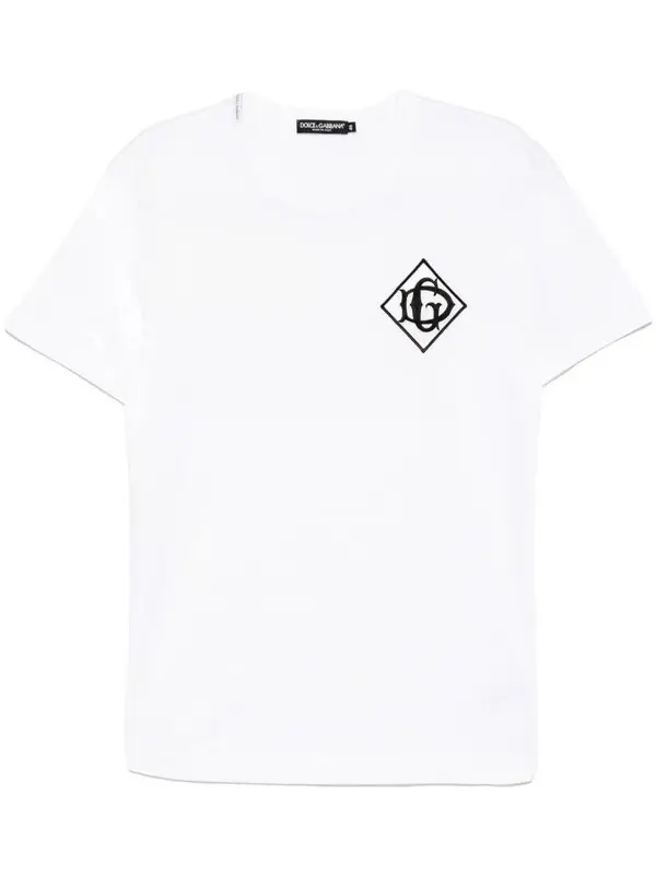 Dolce & Gabbana Logo-Patch T-Shirt - White | Editorialist