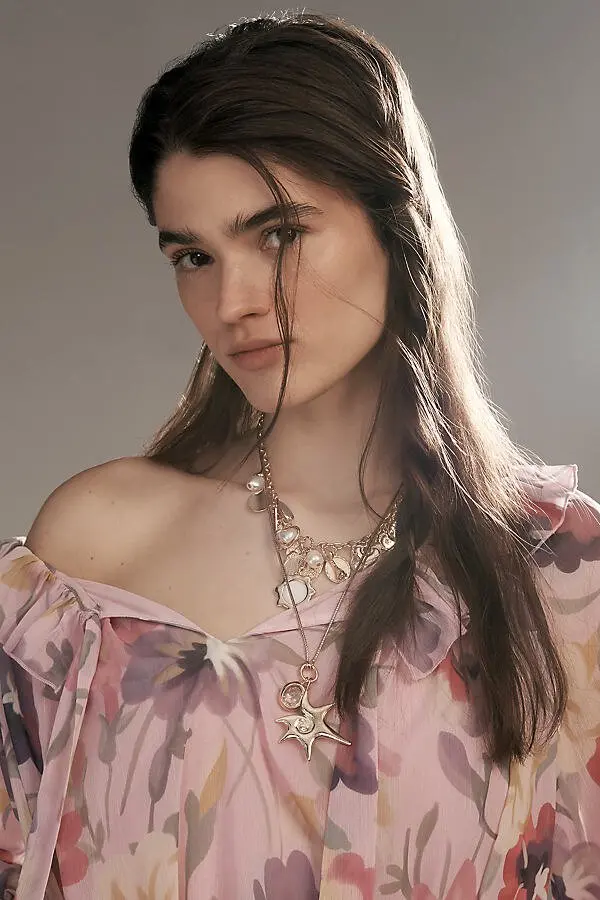Anthropologie Charm Collar Necklaces, Set Of 2