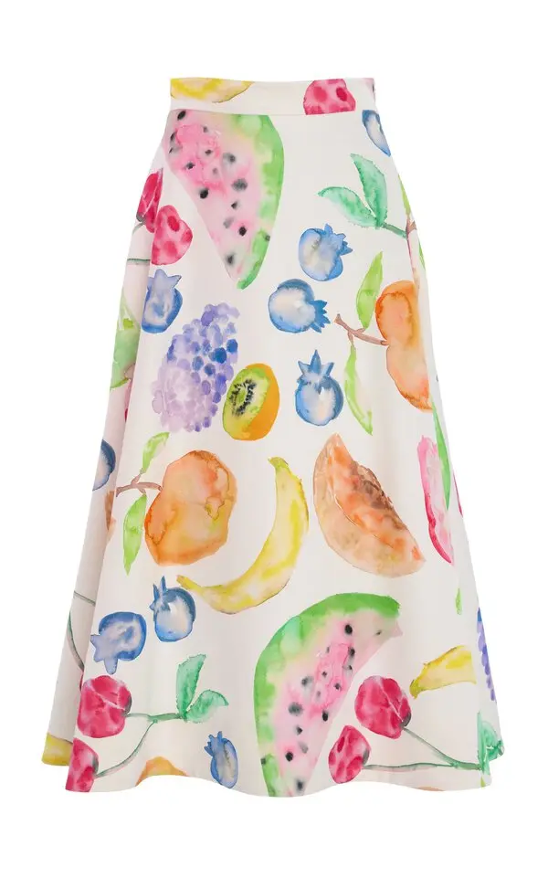 Rosie Assoulin A-line Cotton Skirt - Multi