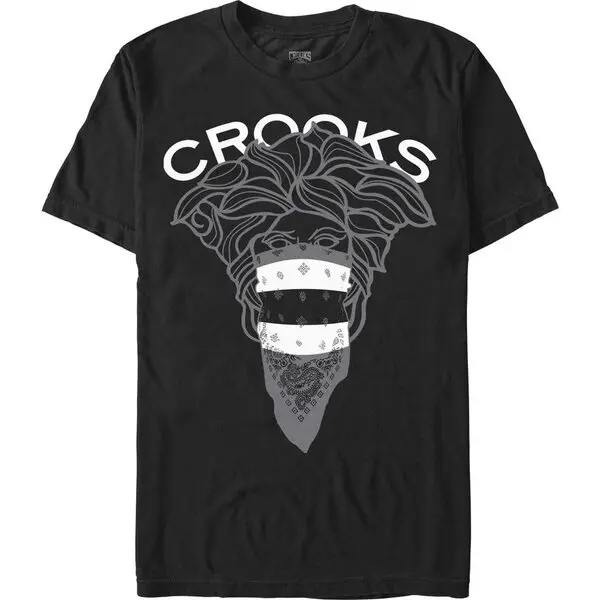 CROOKS & CASTLES Medusa And White Effect Graphic T-shirt