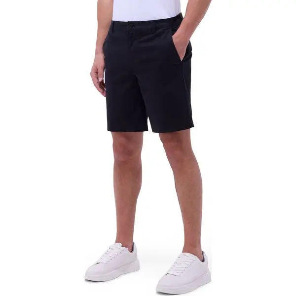 Bugatchi Flat Front Chino Shorts - Black