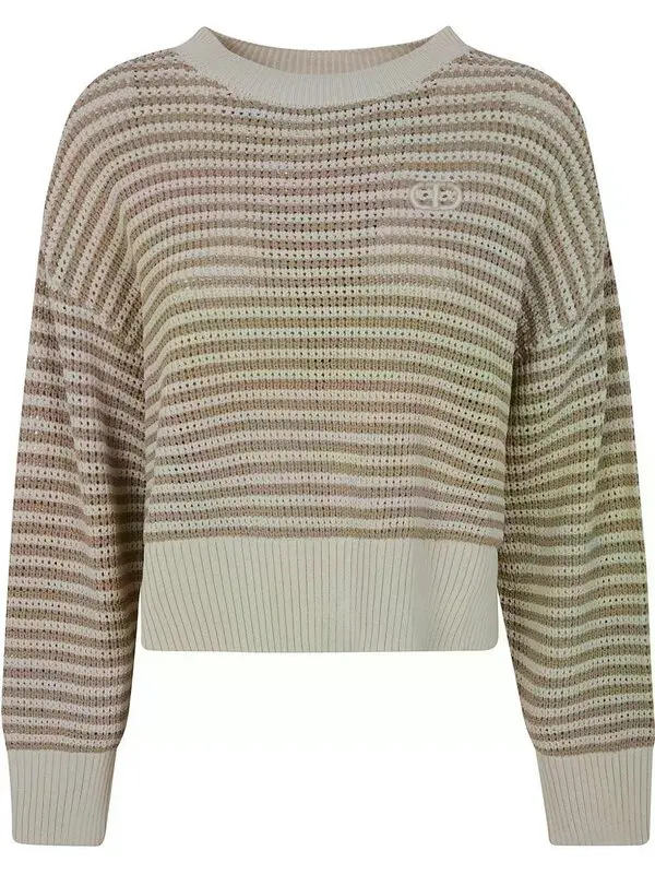 TWINSET Logo Striped Jumper
