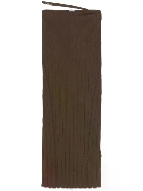 Jacquemus La Jupe Pralù Midi Skirt - Brown