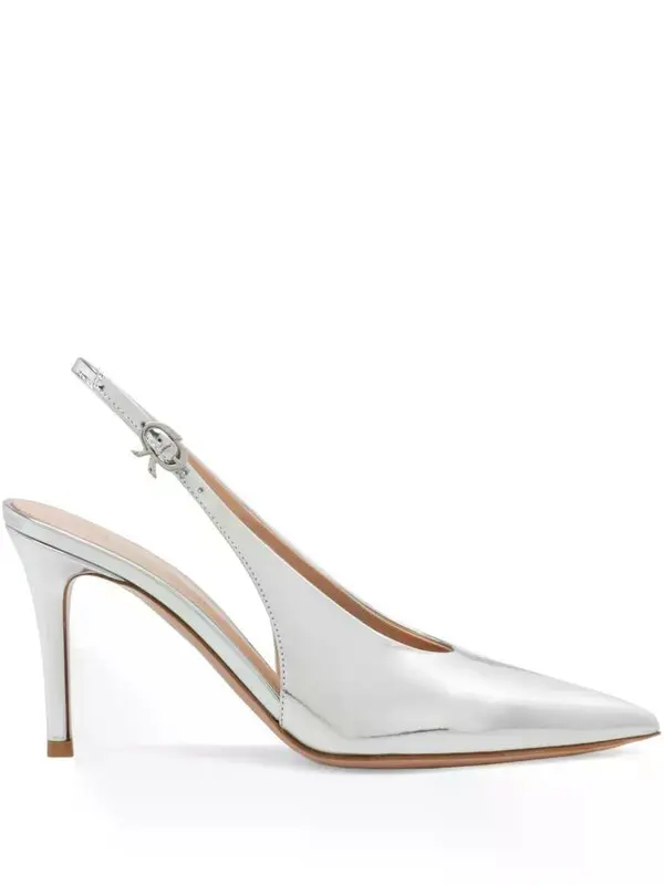 GIANVITO ROSSI 85mm Robbie Pumps - Silver