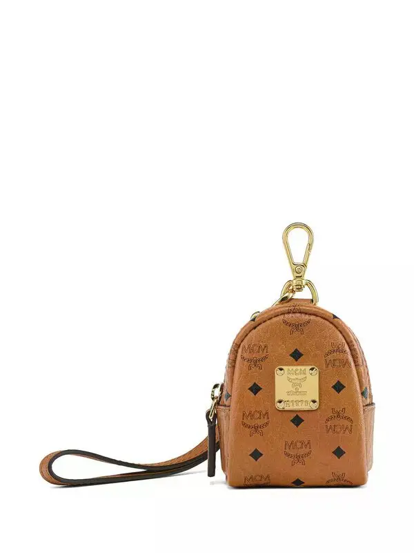 Mcm Monogram-print Litter Bag - Brown